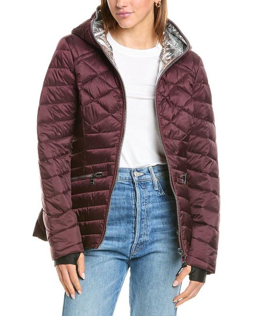 Pajar Nyota Lightweight Mixed-Diamond Quilted Jacket in Red | Lyst