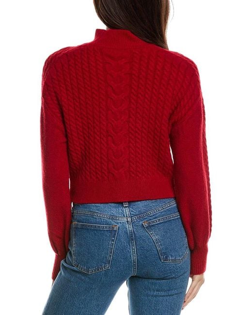 Seraphin Cable Sweater in Red | Lyst