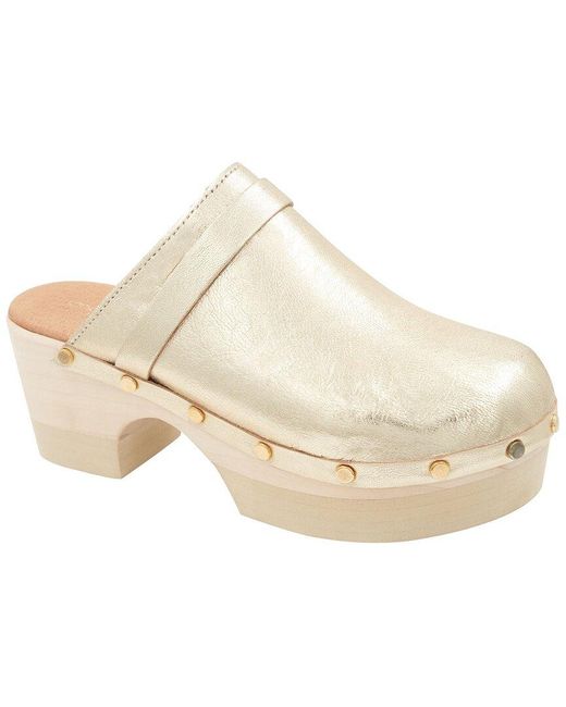 Andre Assous Olivia Leather Clog in White | Lyst