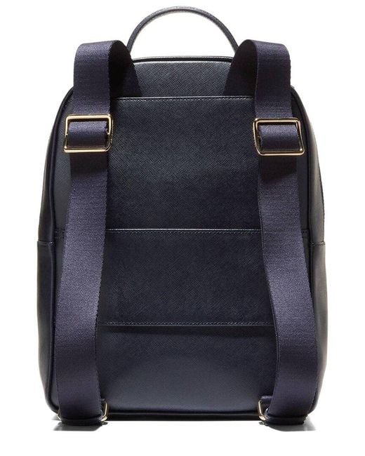 Cole Haan Delancey Leather Backpack in Blue | Lyst