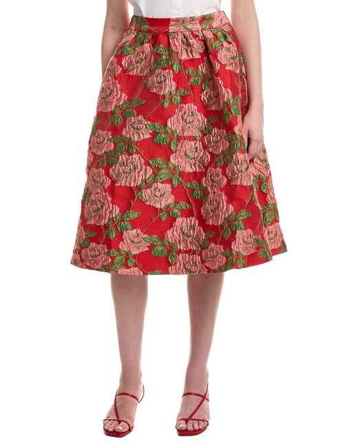 FLORA BEA NYC Tulip Skirt in Red | Lyst UK