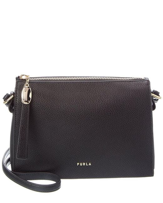 Furla Ofelia Mini Leather Crossbody in Black | Lyst UK