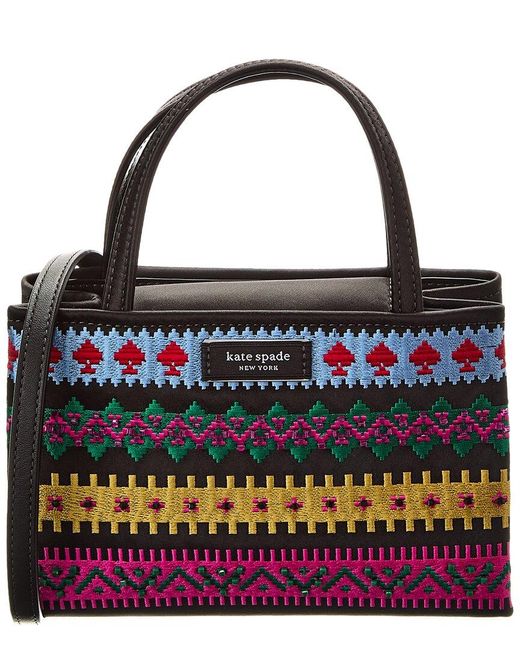 Kate Spade Sam Icon Mini Leather Tote in Blue | Lyst