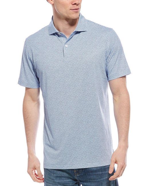 Peter Millar Retro Performance Jersey Polo Shirt in Blue for Men | Lyst