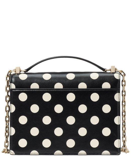 Kate Spade Deco Chain Leather Shoulder Bag in Black | Lyst UK