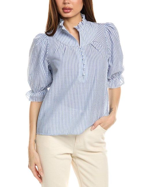 FLORA BEA NYC Edith Top in Blue | Lyst