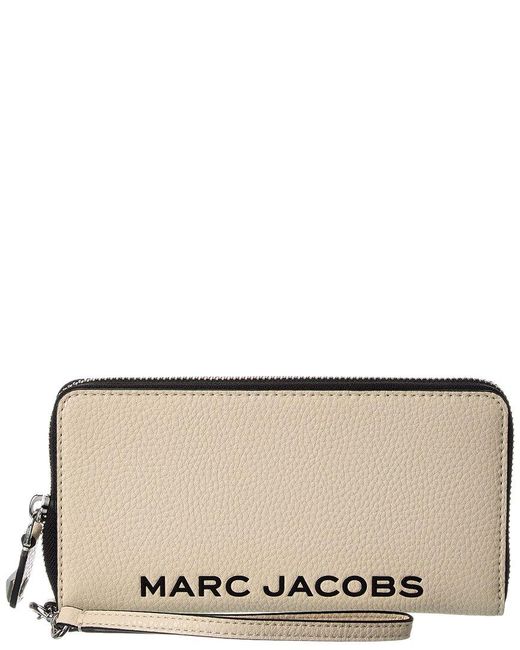 Marc Jacobs Leather Continental Wallet in Natural | Lyst UK