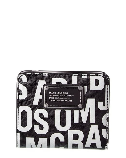 Marc Jacobs Mini Compact Wallet in Black | Lyst UK