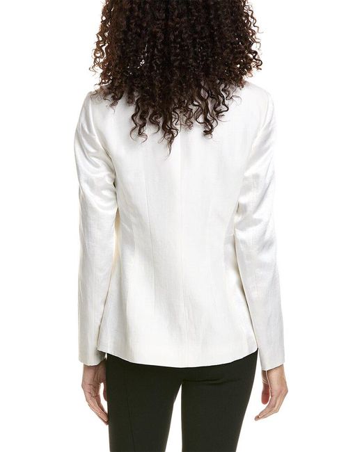 Ted Baker Linen-Blend Jacket in White | Lyst