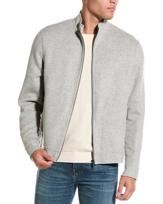 Ted Baker Funnel Wool-Blend Jacket in Gray for Men | Lyst