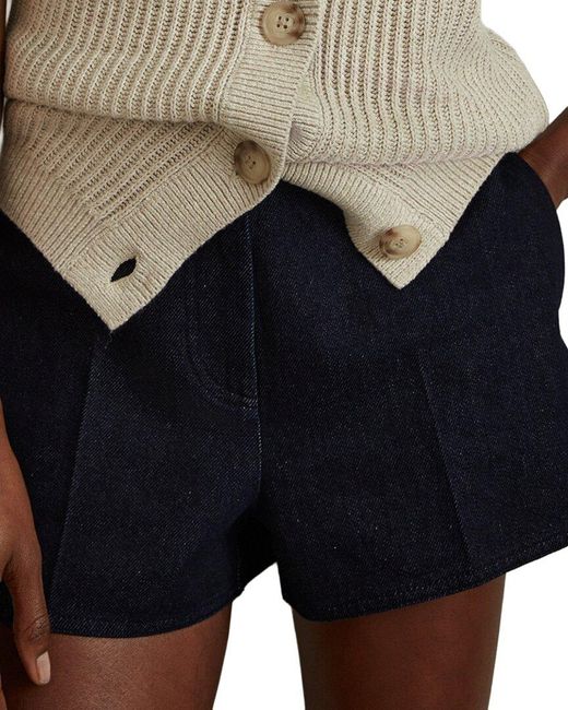 Reiss Maya Denim Short in Blue | Lyst UK