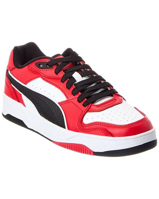 PUMA Rbd Break Low Leather Sneaker in Red for Men | Lyst UK