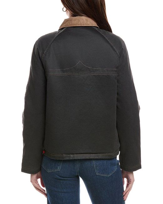 HUNTER Bex Washed Wax Hunting Jacket in Black | Lyst