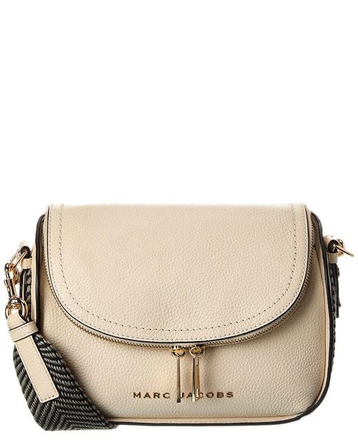 Marc Jacobs Mini Leather Messenger Crossbody in Natural | Lyst UK