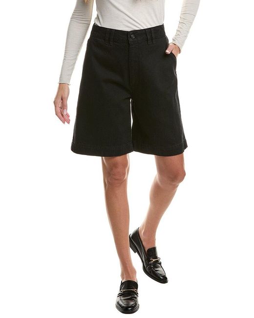FRAME Frame The Trouser Trouble Short in Black | Lyst UK