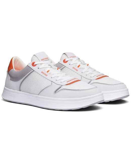 Swims Strada Leather Sneaker in White for Men | Lyst