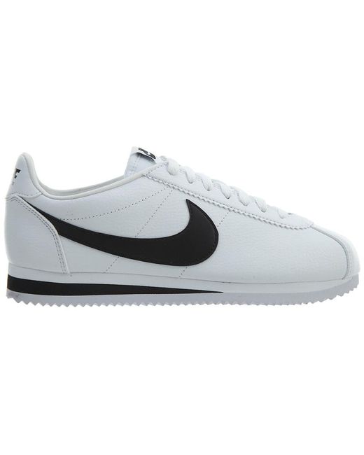 Nike Classic Cortez Leather Running Shoe in Gray for Men | Lyst