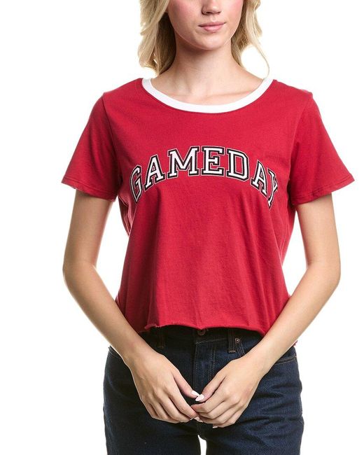 Prince Peter Graphic Boyfriend Crop T-Shirt in Red | Lyst