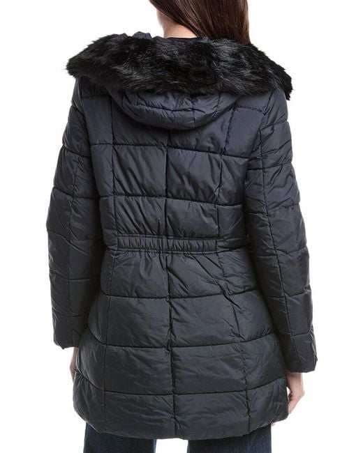 Tahari Brie Medium Coat in Black | Lyst UK