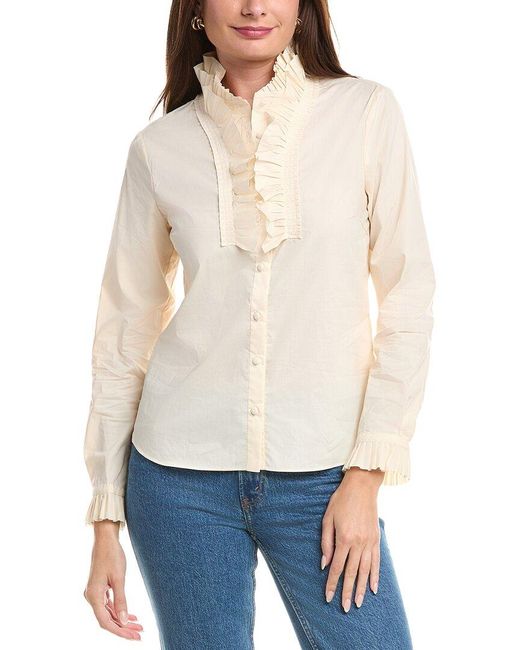 FLORA BEA NYC Indie Blouse in White | Lyst UK