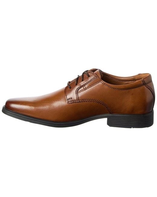 Clarks Tilden Plain Leather Oxford in Brown for Men | Lyst UK