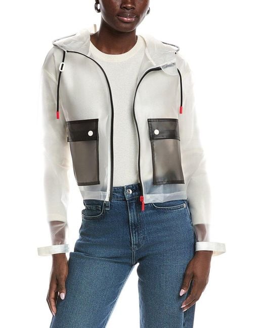 HUNTER Matte Transparent Jacket in Blue | Lyst UK