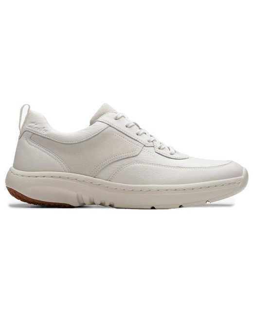 Clarks Pro Lace Leather Shoe in White for Men | Lyst