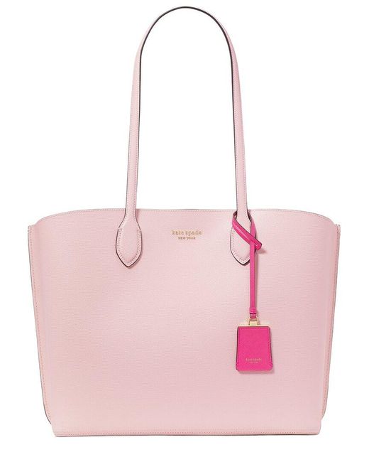 Kate Spade Suite Large Leather Work Tote in Pink | Lyst