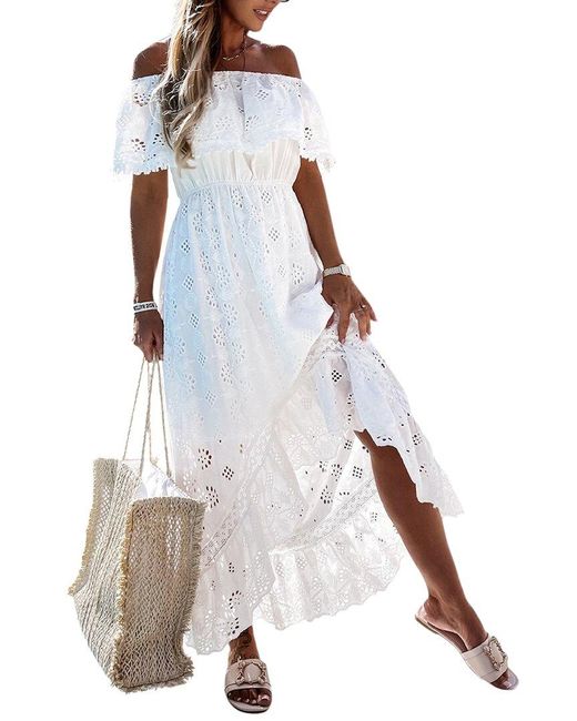 AMINA GLAM Maxi Dress in White | Lyst