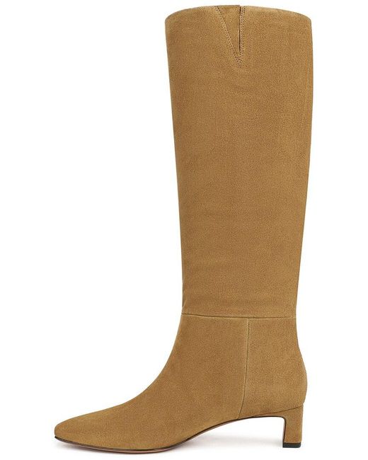 Vince Harlan Tall Suede Boot in Brown | Lyst UK