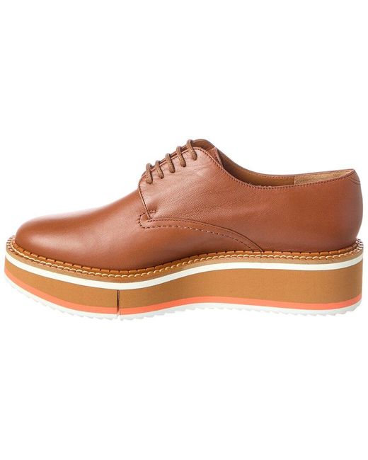 Robert Clergerie Brook Leather Platform Oxford in Brown Lyst UK