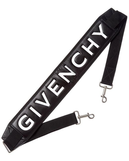 Givenchy Logo Padded Leather Shoulder Strap in Black | Lyst UK