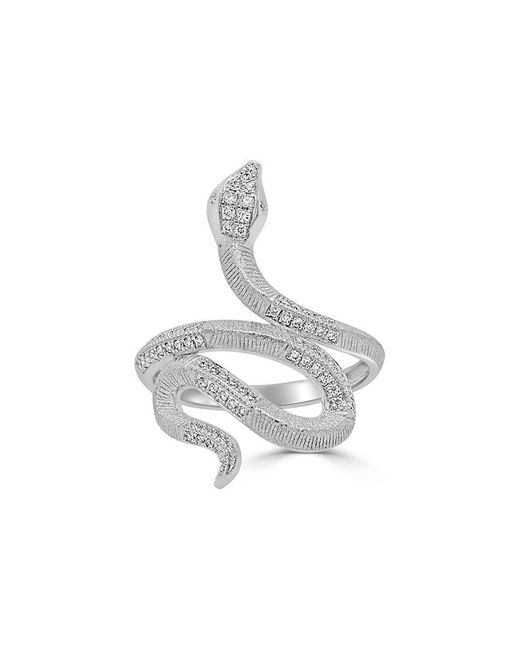 Sabrina Designs 18K 0.21 Ct. Tw. Diamond Snake Wrap Ring in White | Lyst