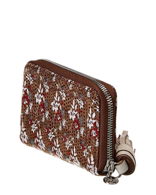 Hobo International Nila Small Leather Zip Around Wallet in Brown | Lyst