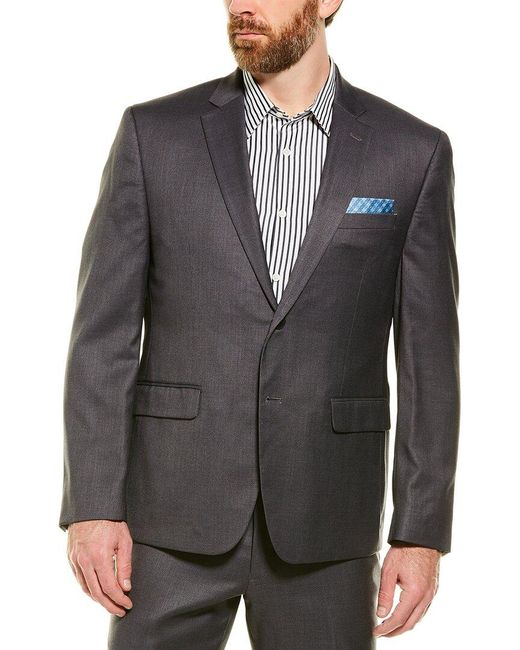 Perry Ellis Slim Fit Suit in Grey (Gray) for Men | Lyst
