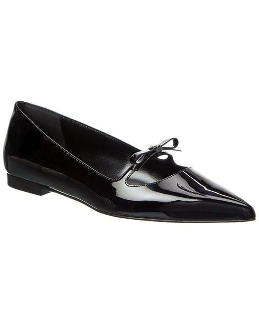 Celine Suzy Patent Ballerina Flat in Black | Lyst