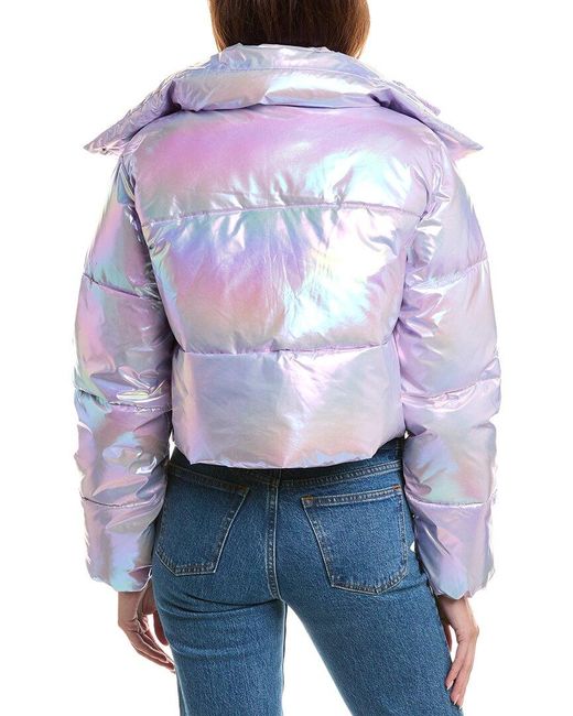 Unreal Fur Fractals Puffer Jacket in Purple | Lyst