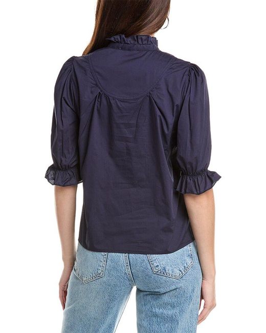 FLORA BEA NYC Edith Top in Blue | Lyst
