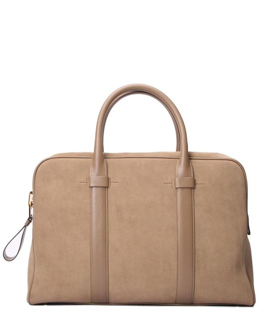 Tom Ford Wide Leather Briefcase in Brown for Men | Lyst
