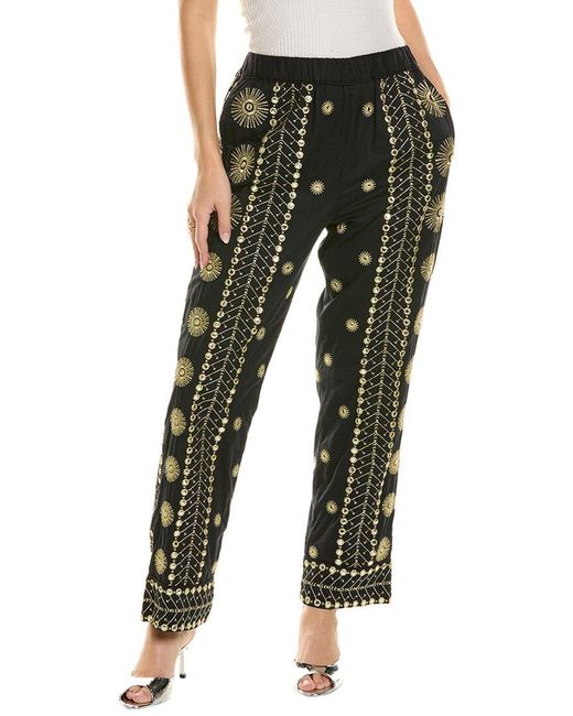 FARM Rio Sun Embroidered Pant in Green | Lyst
