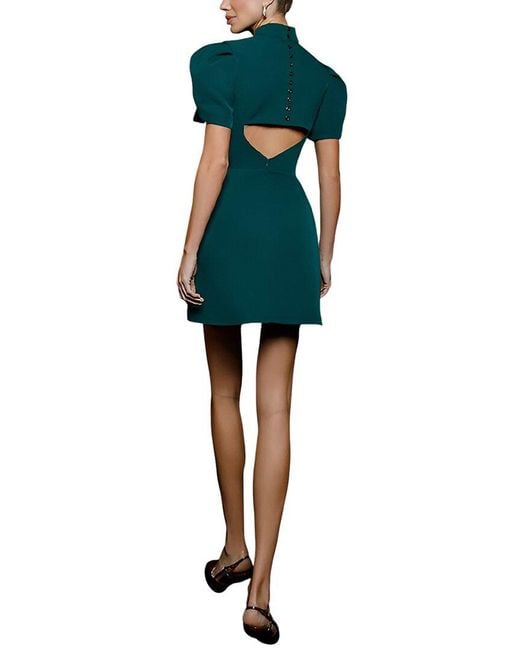 Amanda Royal Mini Dress in Green | Lyst UK