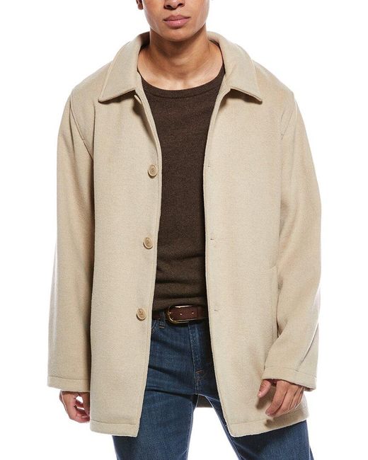 Robert Graham Wool-Blend Car Coat in Natural for Men | Lyst UK