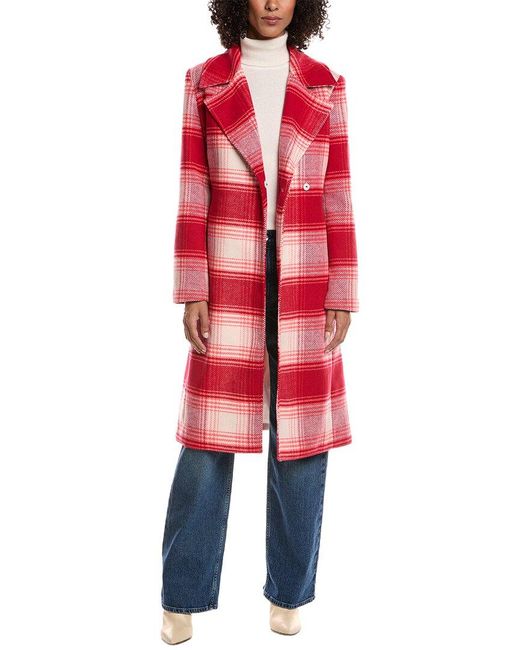 Noize Long Coat in Red | Lyst