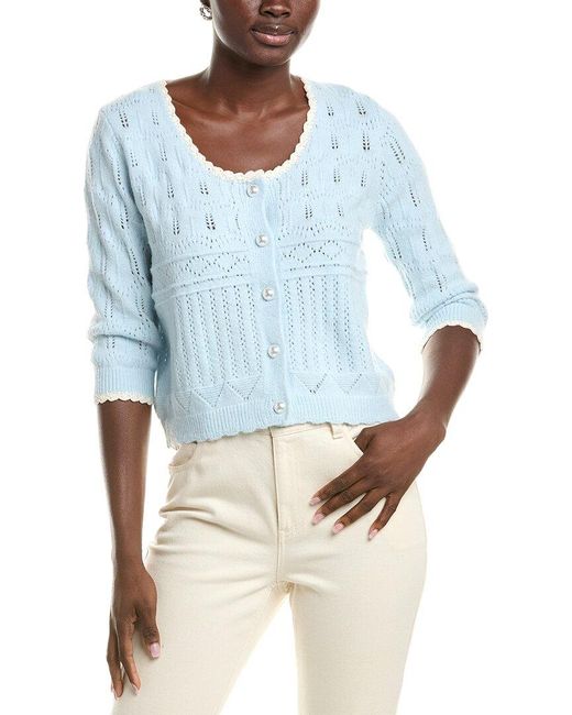 ANNA KAY Elieza Cashmere-Blend Cardigan in Blue | Lyst UK