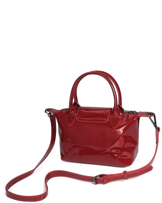 Tiffany & Fred Paris Patent Crossbody Satchel in Red | Lyst