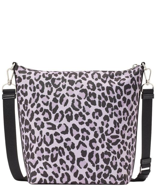 Kate Spade Chelsea Spotted Leopard Large Nylon Duffel Crossbody in ...