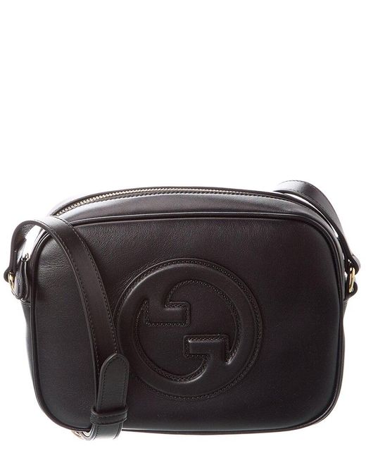 Gucci Blondie Mini Leather Camera Bag in Black | Lyst