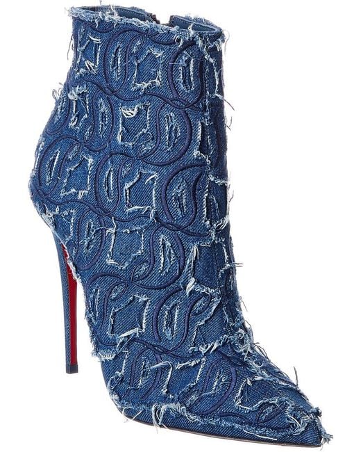 Christian Louboutin So Kate 100 Denim Boot in Blue | Lyst UK
