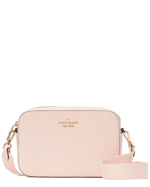 Kate Spade Madison Saffiano Leather Mini Camera Bag in Pink | Lyst UK