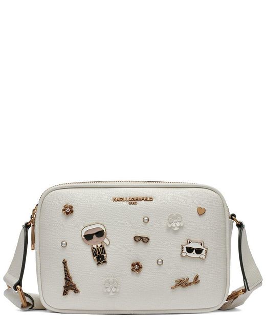 KARL LAGERFELD Karl Laggerfeld Maybelle Crossbody in Gray | Lyst
